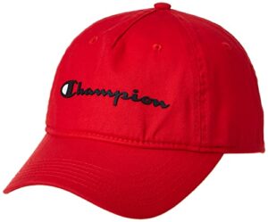 champion unisex adult ameritage dad adjustable cap, red, one size us