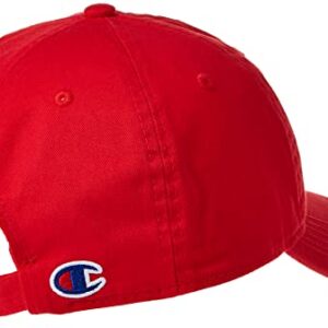 Champion unisex adult Ameritage Dad Adjustable Cap, Red, One Size US