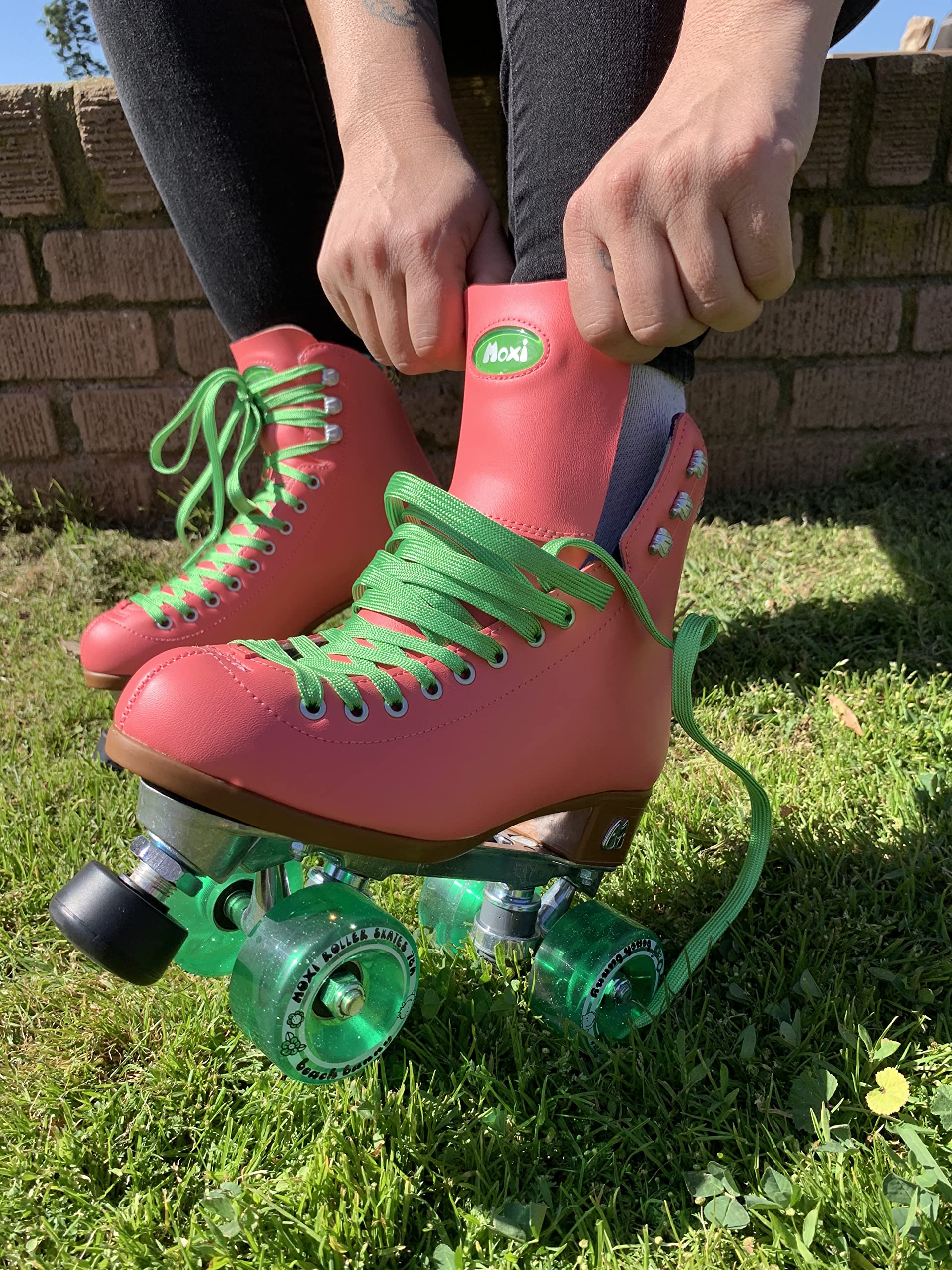 Moxi Skates - Beach Bunny - Fashionable Womens Roller Skates | Watermelon | Size 8