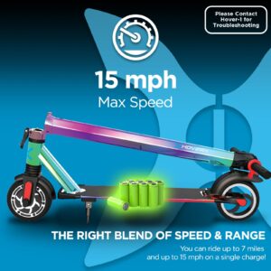 Hover-1 Aviator Electric Scooter | 15MPH, 7 Mile Range, 5HR Charge, LCD Display, 6.5 Inch High-Grip Tires, 264LB Max Weight, Cert. & Tested - Safe for Kids, Teens & Adults