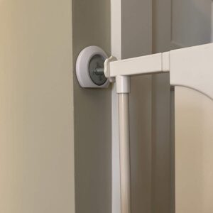 Wall Saver Protects Walls from Baby Gate Damage - Makes Safety Gates More Secure - for Walk Thru Pressure Mounted Gates - for Childproofing, Pet Proofing - 4 Mini Flat Bottom Wall Savers