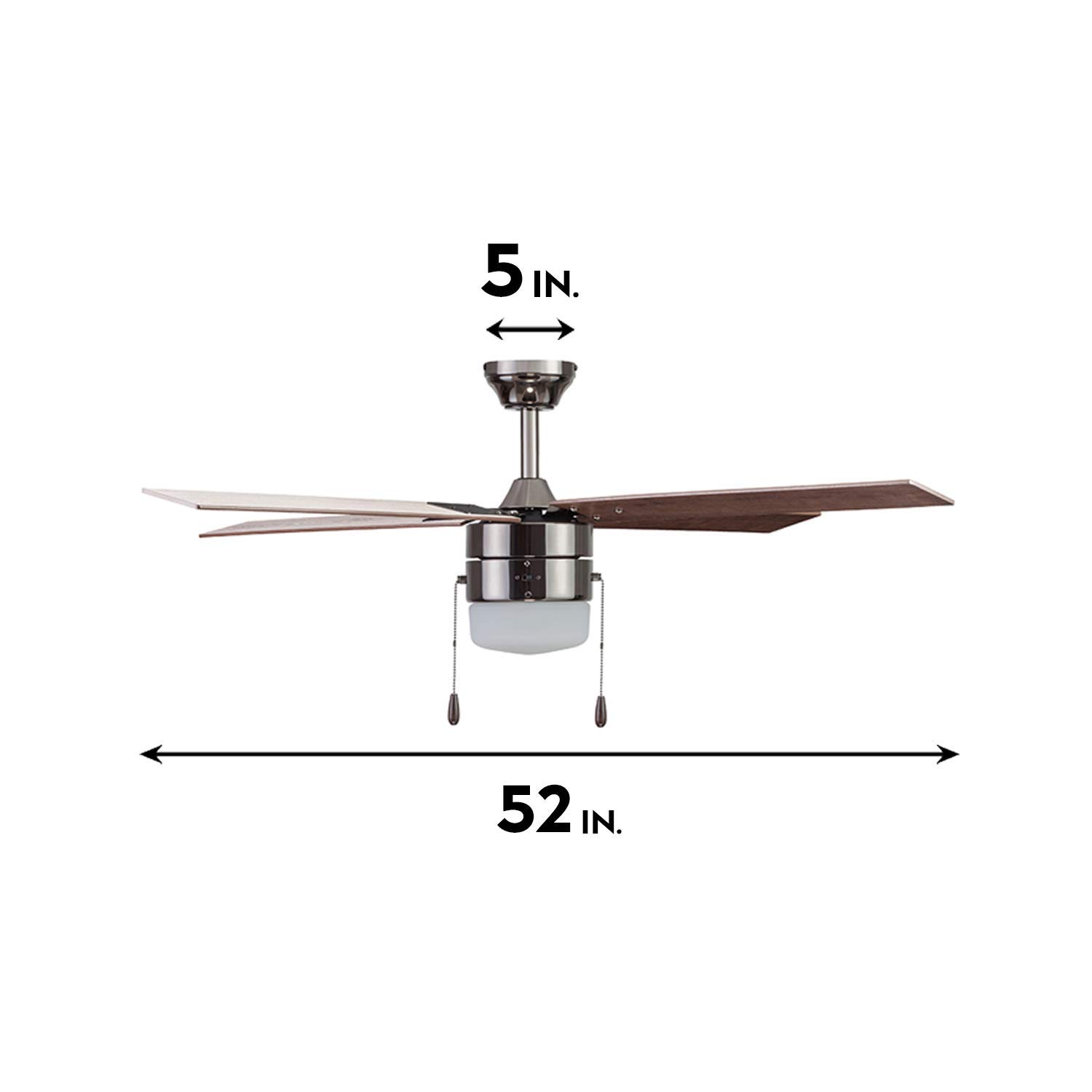 Portage Bay 51451 Chism Ceiling Fan, 52, Gun Metal