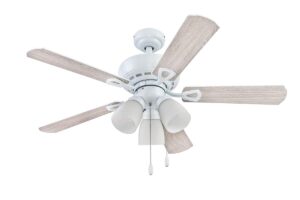 portage bay 51444 miller park ceiling fan, 44, white