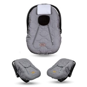 cozy cover infant car seat cover (gray quilt) - the industry leading infant carrier cover trusted by over 6 million moms worldwide for keeping your baby cozy & warm