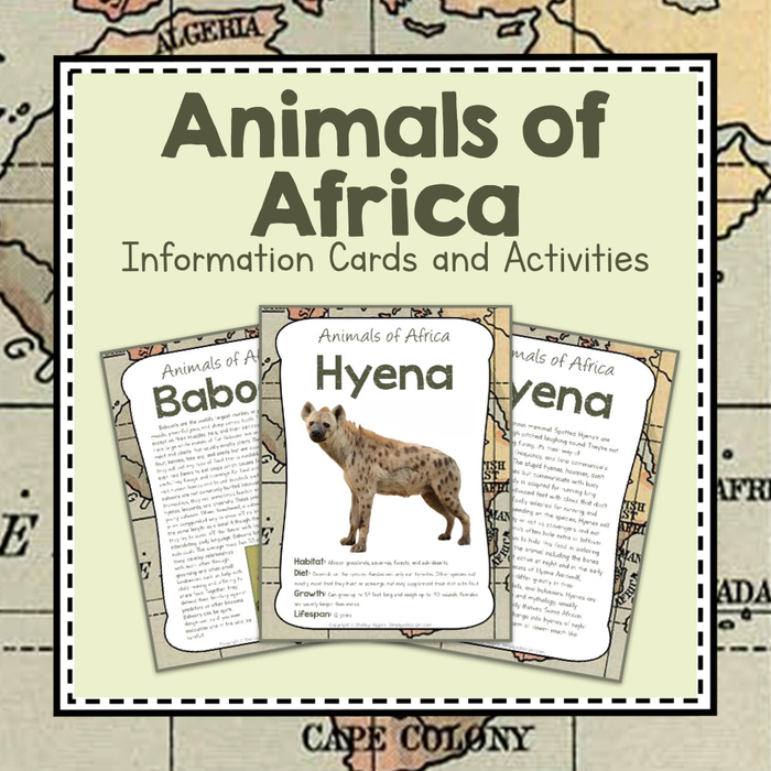 Africa Unit Study: Animals of Africa