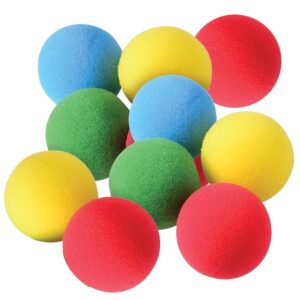 artcreativity soft foam balls - pack of 12 - lightweight mini play balls for safe indoor toys fun, vibrant assorted colors, unique birthday party favors for boys and girls