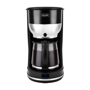 kalorik mid-century 10 cup retro coffee maker, black