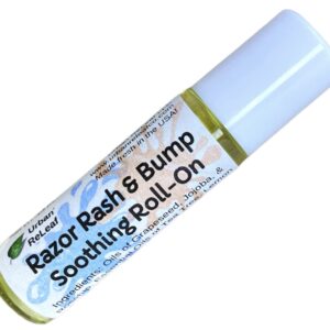 Urban ReLeaf Razor Rash & Bump Soothing Roll-On. Shrink Ingrown Hair Irritation, Help Itchy Red Skin. For Face, Neck, Bikini, Body. 100% Natural, Vegan. Essential Blend! Smells Amazing, Works Great!