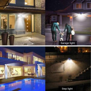 Solar Lights Outdoor, Solar Wall Light Solar Motion Lights, Human Body Induction Solar Wall Lights with Dual Head Spotlights, 30 LED Waterproof Lights, Solar Powered Light for Garden, Backyard(2 Pack)