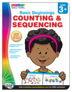 spectrum | counting & sequencing workbook | ages 3+, printable