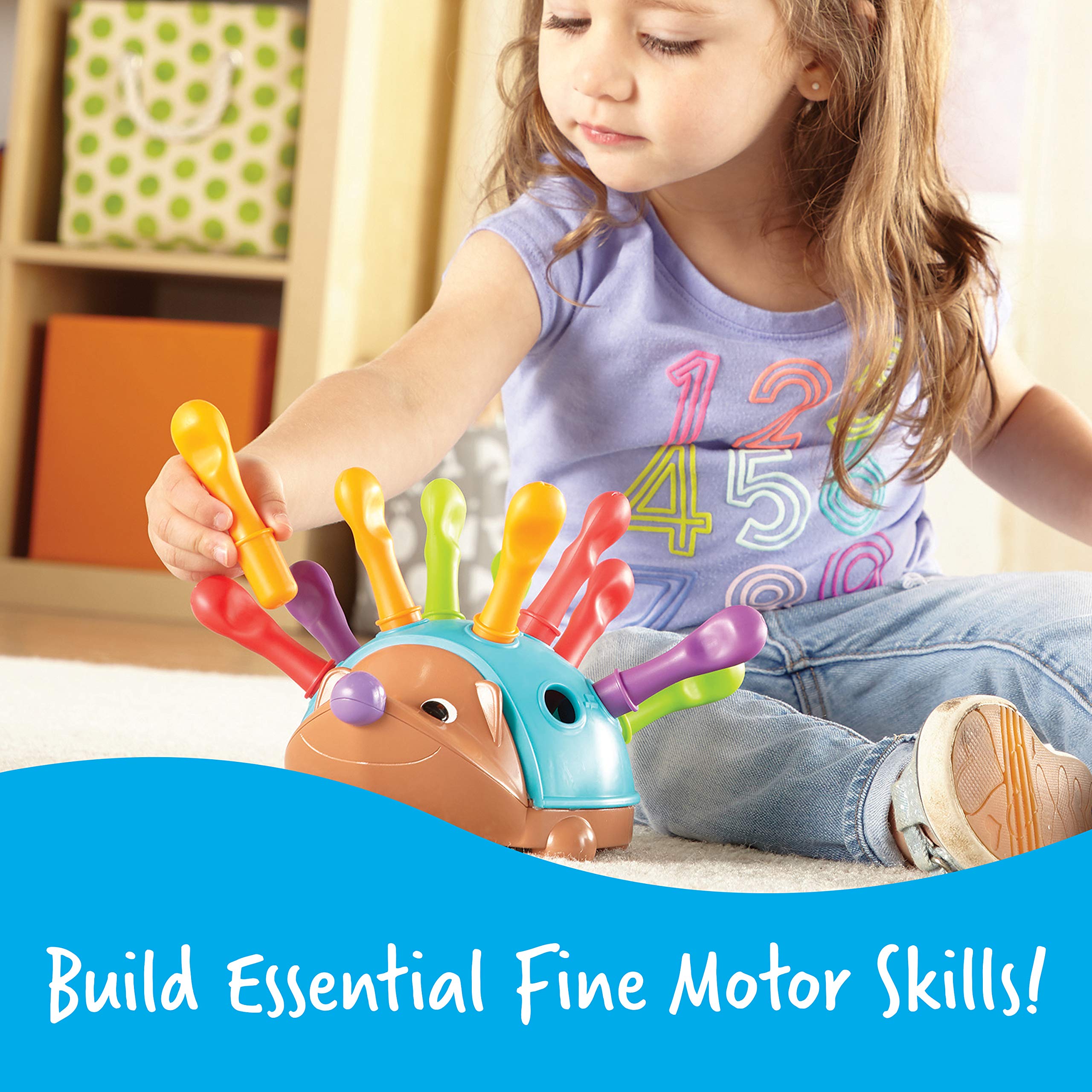 Learning Resources Fine Motor Friends Bundle, Spike The Fine Motor Hedgehog & Hoot The Fine Motor Owl, 2 Pack, Ages 18 mos+