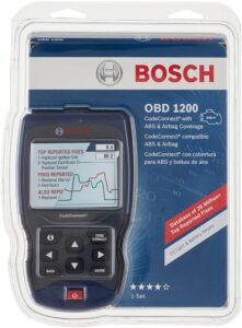 bosch obd 1200 scan tool with codeconnect, abs & airbag coverage, oil light & battery reset