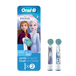 oral-b kids extra soft replacement brush heads featuring disney's frozen, 2 count, kids 3+