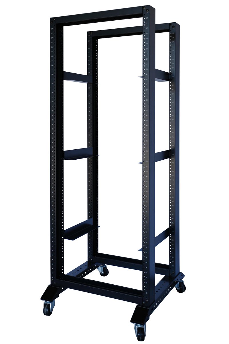 RAISING ELECTRONICS 25U Network Data IT Server Rack Series System 19 Inch Open Frame Server Desk Network Rack 1000MM Deep 31inch