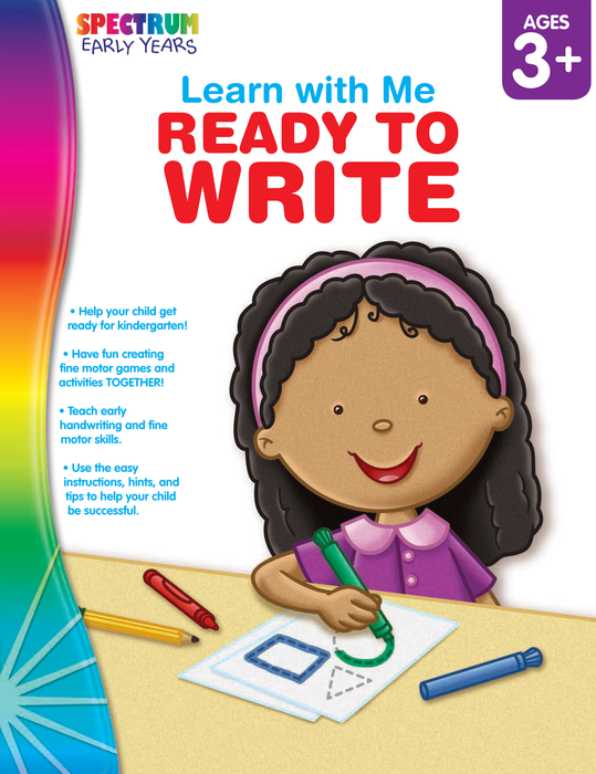 Spectrum | Ready to Write Workbook | Ages 3+, Printable