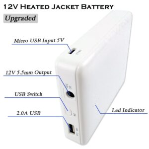 Smarkey 12v Heated Jacket Battery and Charger for Milwaukee, Dewalt, Snap-on, Metabo, Craftsman, AEG, Ryobi, Rigid Replacement (3000mAh)