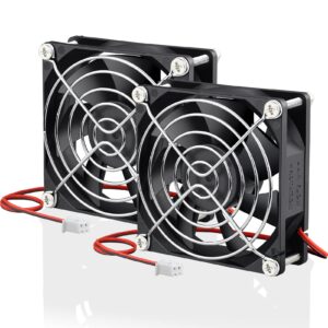 gdstime 2 pack 80mm x 80mm x 25mm 12v dc brushless cooling fan