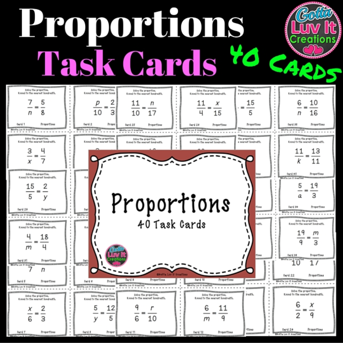 Proportions 40 Task Cards