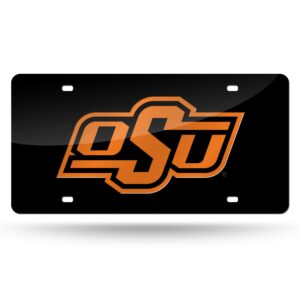 rico industries ncaa oklahoma state cowboys laser inlaid metal license plate tag