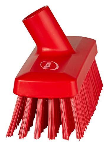 Vikan Compact Wall/Deck Scrub, Hard 8.858" Red, One size, Multi