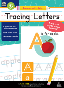 carson dellosa | trace with me: tracing letters activity book | ages 3–6, printable