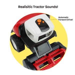 Boley Farm Harvester - Light and Sound Farm Toy Truck Harvester Set - Small Grains and Hay Bales Included - Tractor Toys for Kids