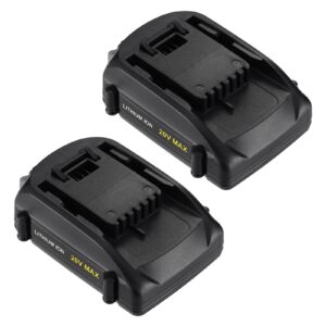 babaka 2-pack 3000mah 20v battery replacement for worx wa3520 wa3525 battery for worx wg151s, wg155s, wg251s, wg255s, wg540s, wg545s, wg890, wg891 cordless tools battery