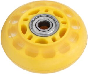 roller skate wheel accessories luggage replacement wheel yellow pu with 608zz bearing luggage cart skates accessories 64x24x8mm