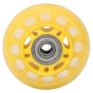 Roller Skate Wheel Accessories Luggage Replacement Wheel Yellow PU with 608ZZ Bearing Luggage Cart Skates Accessories 64x24x8mm