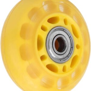 Roller Skate Wheel Accessories Luggage Replacement Wheel Yellow PU with 608ZZ Bearing Luggage Cart Skates Accessories 64x24x8mm