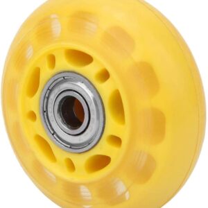 Roller Skate Wheel Accessories Luggage Replacement Wheel Yellow PU with 608ZZ Bearing Luggage Cart Skates Accessories 64x24x8mm