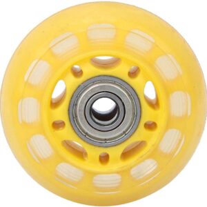 Roller Skate Wheel Accessories Luggage Replacement Wheel Yellow PU with 608ZZ Bearing Luggage Cart Skates Accessories 64x24x8mm