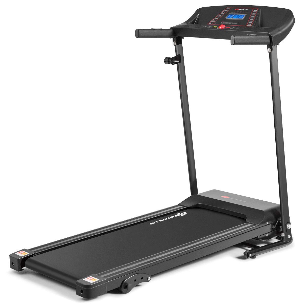 Giantex 1.5HP Electric Folding Treadmill w/Adjustable Incline, Jogging Running Machine w/ 12 Pre-Set Programs, LCD Display and Heart Rate Sensor, Portable Treadmill w/Low Noise for Home and Office