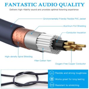 JOLGOO RCA to XLR Cable, Dual RCA Male to Dual XLR Male Cable, 2 RCA Male to 2 XLR Male HiFi Audio Cable, 4N OFC Wire, for Amplifier Mixer Microphone, 10 Feet