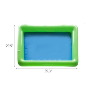 Topwon Inflatable Sand for Kids/Sand Tray/Sand Molds/Inflatable Sand/Portable Sand Tray/Sand Tray Lid/Gift (29.5×39.3Inch, Random Color)