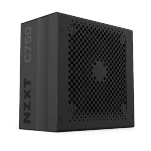 nzxt c750 - np-c750m - 750 watt psu - 80+ gold certified - hybrid silent fan control - fluid dynamic bearings - modular design - sleeved cables - atx gaming power supply - 2020