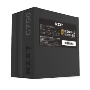 NZXT C750 - NP-C750M - 750 Watt PSU - 80+ Gold Certified - Hybrid Silent Fan Control - Fluid Dynamic Bearings - Modular Design - Sleeved Cables - ATX Gaming Power Supply - 2020