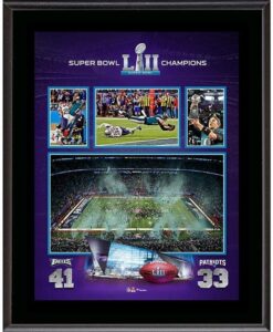 sports memorabilia philadelphia eagles 10.5'' x 13'' super bowl lii champions sublimated plaque - nfl team plaques and collages