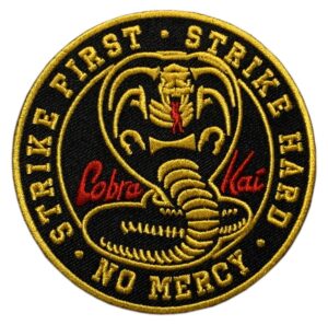 miltacusa cobra strike first strike hard karate kid patch [iron on sew on-3.5 inch-kp-5]