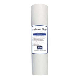 6-Pack Replacement for Watts VIH34APC Polypropylene Sediment Filter - Universal 10-inch 5-Micron Cartridge Compatible with WATTS PREMIER 500223 WH LD WHOLE HOUSE FILTER by IPW Industries Inc