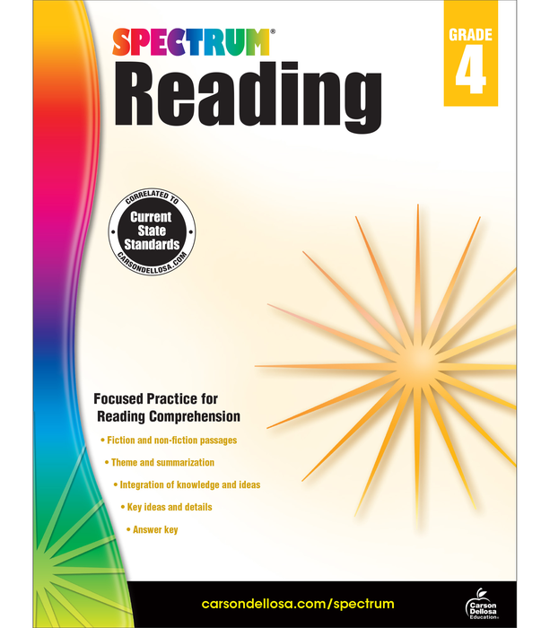 Spectrum | Reading Workbook | Grade 4, Printable