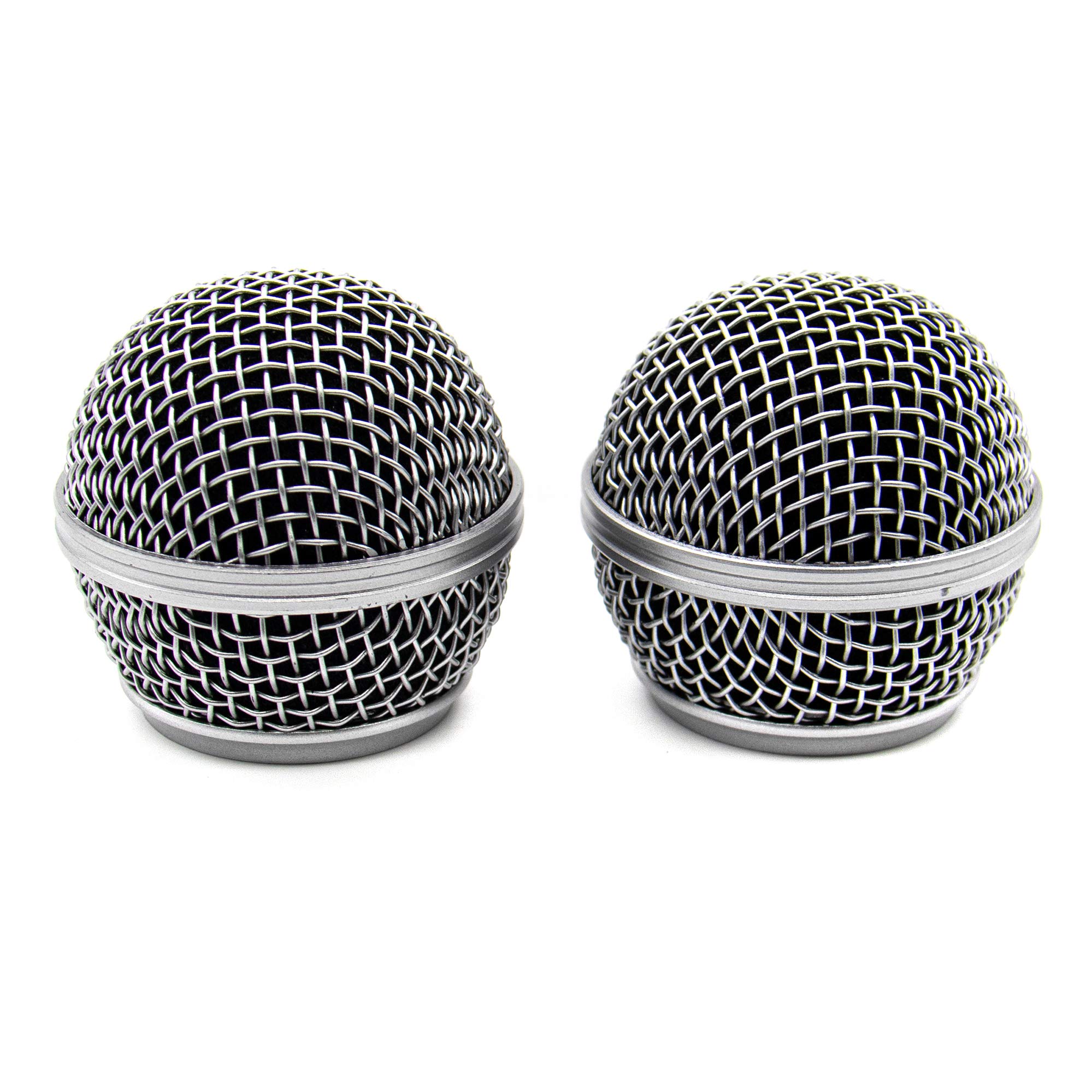 AUEAR, 2 Pack Microphone Grill Grille Ball Head Replace for SM58 BETA58 SM58LC SA-M30 SV100 RK143G for Pgx2 Slx2