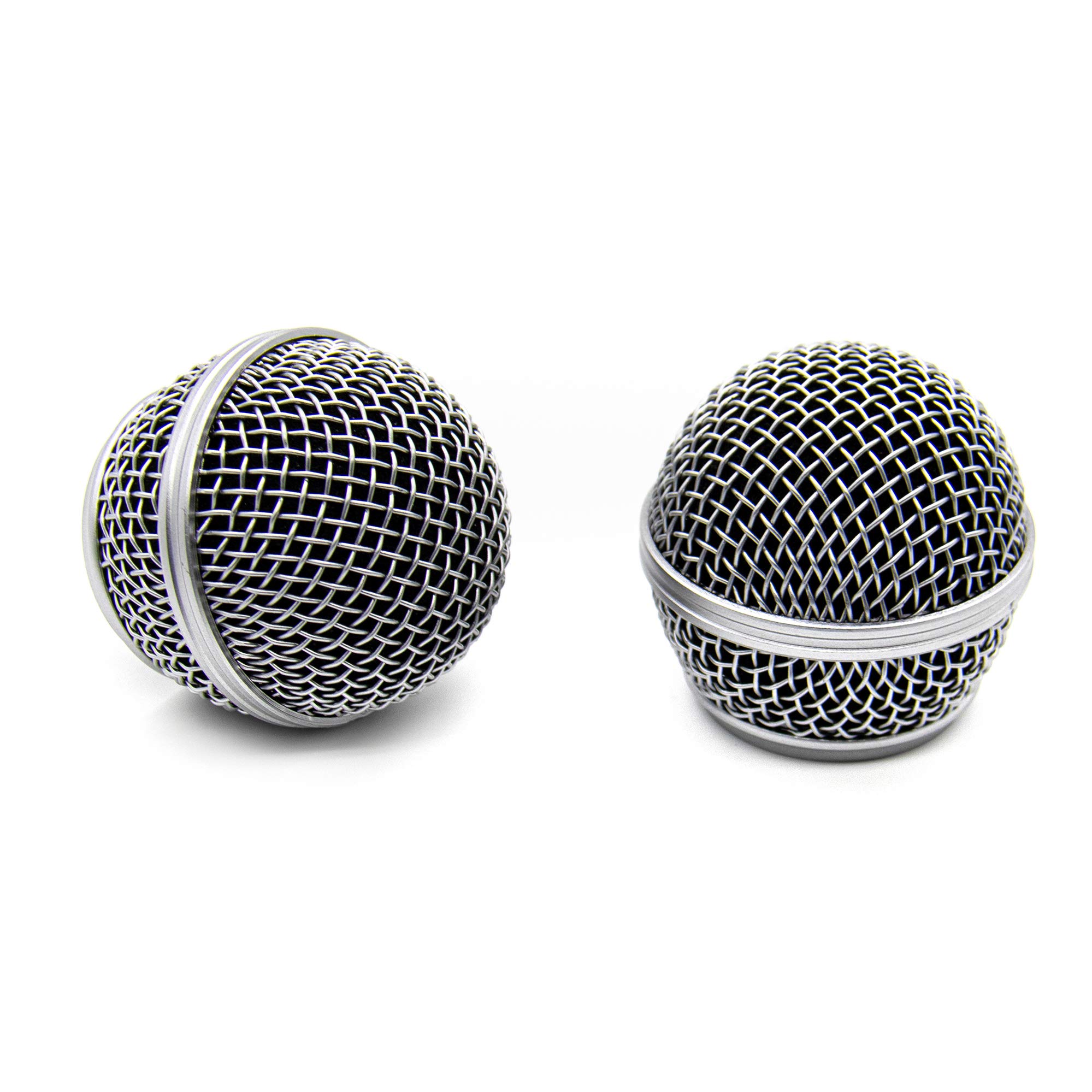 AUEAR, 2 Pack Microphone Grill Grille Ball Head Replace for SM58 BETA58 SM58LC SA-M30 SV100 RK143G for Pgx2 Slx2