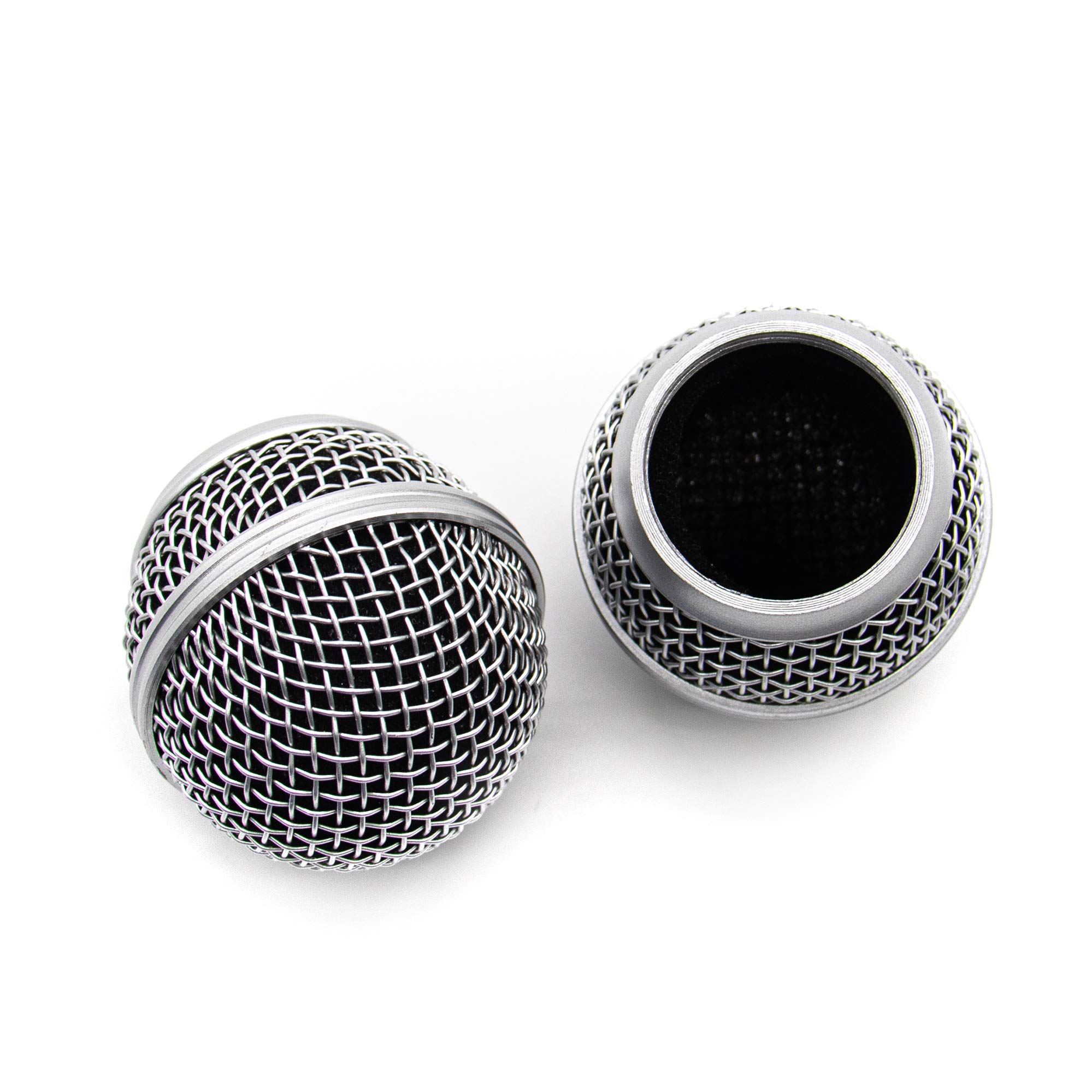 AUEAR, 2 Pack Microphone Grill Grille Ball Head Replace for SM58 BETA58 SM58LC SA-M30 SV100 RK143G for Pgx2 Slx2