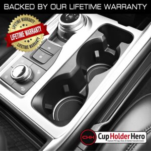 CupHolderHero fits Ford Explorer Accessories 2020-2023 Premium Custom Interior Non-Slip Anti Dust Cup Holder Inserts, Center Console Liner Mats, Door Pocket Liners 37pc Set (Gray Trim)