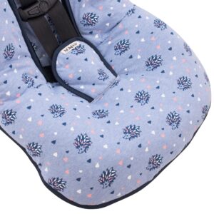 JYOKO Kids Universal Padded Cover Liner for Baby car seat Gr 0/100% Cotton Made (Compatible with Maxi COSI, Chicco, Britax and More) (Spike)