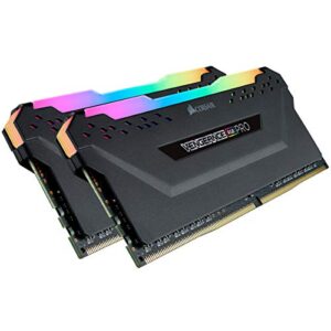 corsair vengeance rgb pro 32gb (2x16gb) ddr4 3600 (pc4-28800) c18 amd optimized memory – black