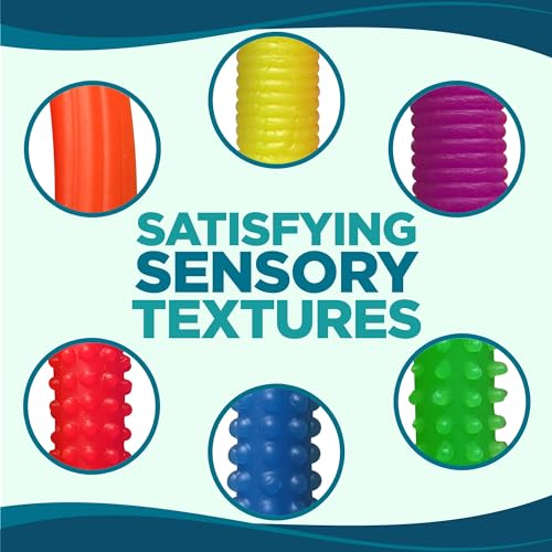 Fidget Toys and Textured Sensory Toys by BUNMO - Textured Stretchy Strings Fidget Toy. Bumpy Fidget Toys for Adults and Kids Make Perfect Anxiety Toys, Autism Sensory Toys, and Stress Toys