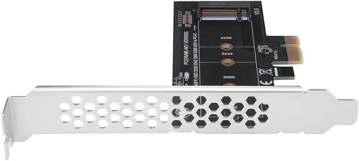 MZHOU NVME M.2 SSD M-Key to PCI-e 3.0 x1 Host Controller Expansion Card,Supports M2 NGFF PCI-e 3.0, 2.0 or 1.0, NVME or AHC 2280, 2260, 2242, 2230 Solid State Drives with Low Profile Bracket