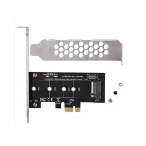 MZHOU NVME M.2 SSD M-Key to PCI-e 3.0 x1 Host Controller Expansion Card,Supports M2 NGFF PCI-e 3.0, 2.0 or 1.0, NVME or AHC 2280, 2260, 2242, 2230 Solid State Drives with Low Profile Bracket